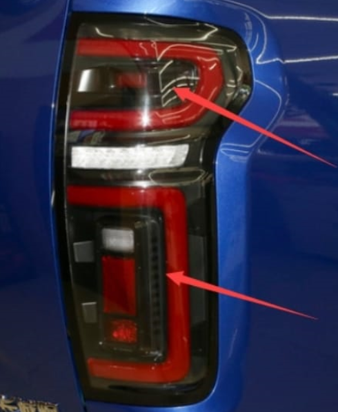 GWM P - Series OEM LED tail lights black inner look - the4x4store.co.za