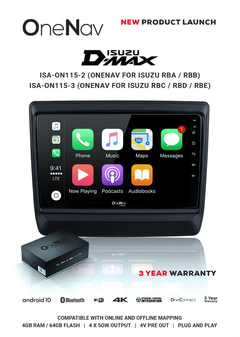 OneNav Isuzu D-Max 2021+ Free reverse camera - the4x4store.co.za